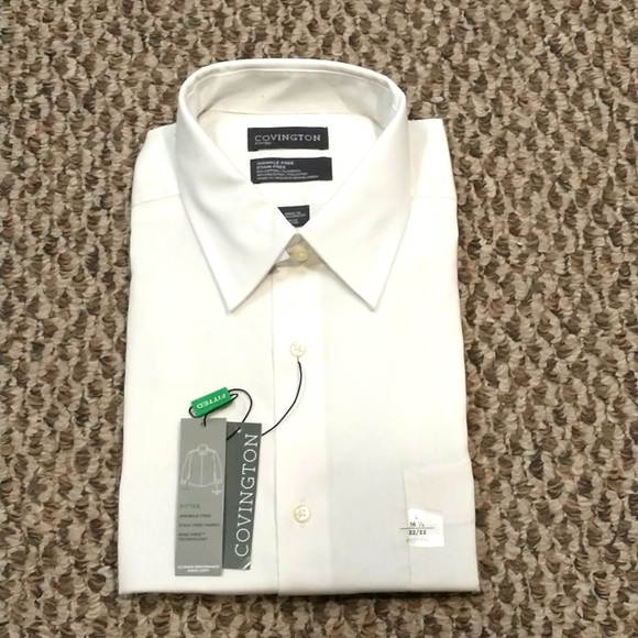 Covington | Shirts | Mens Fitted Covington Long Sleeve Dress Shirt ...